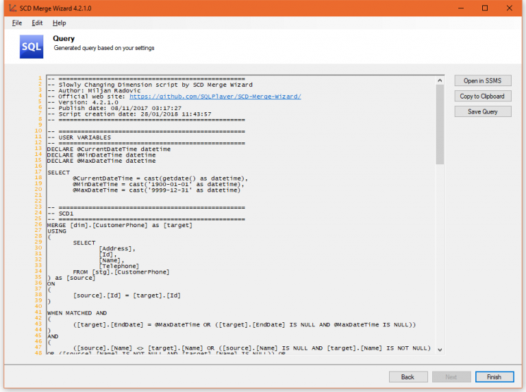 SCD type 1 & type 2 in MERGE statement | Azure Player