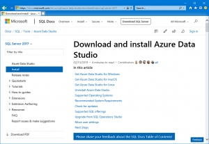 Installation SQL Server client tools | Azure Player