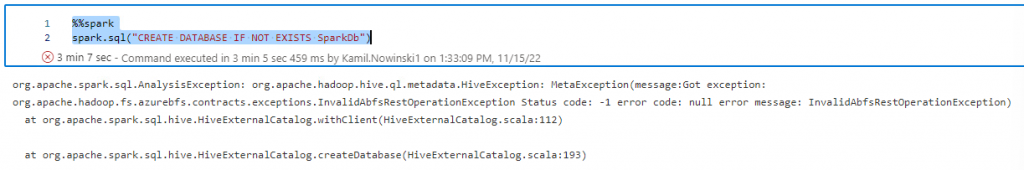 Invalidabfsrestoperationexception In Azure Synapse Notebook Azure Player